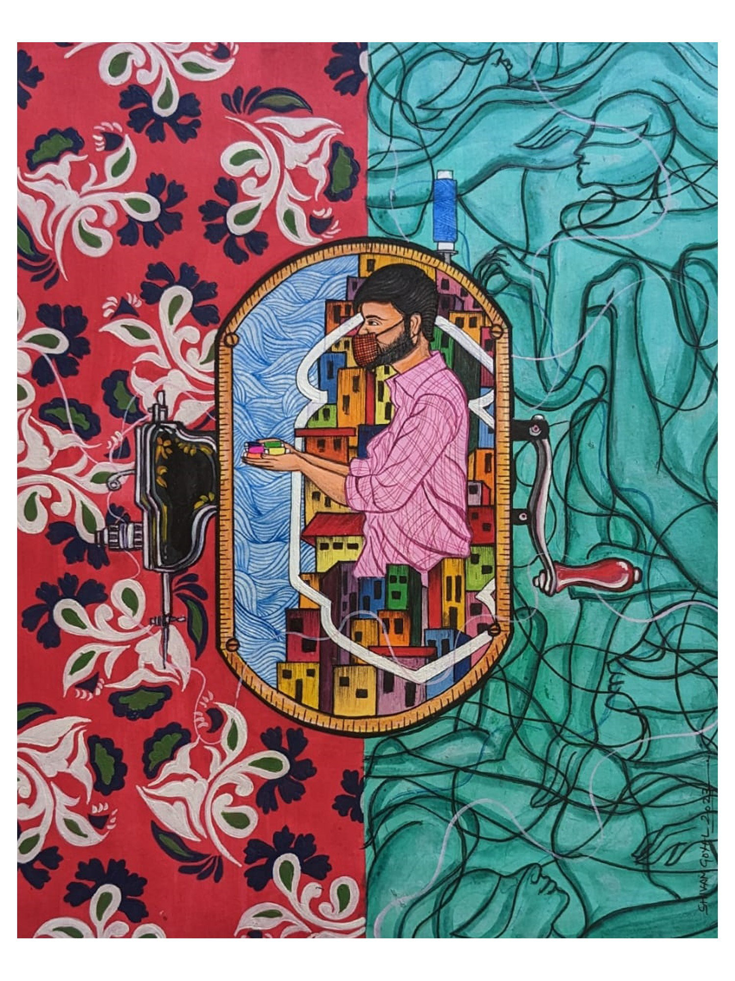 Exotic India All About Me | Mix Media On Paper | By Shivam Goyal | Wayfair